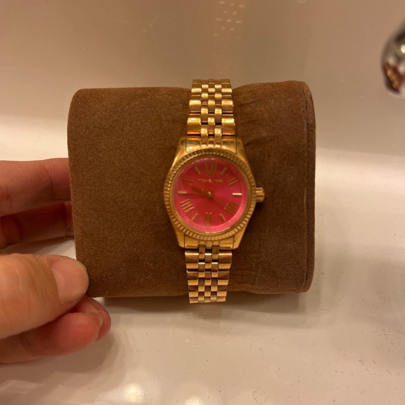 Michael Kors | Accessories | Michael Kors Rose Gold Watch Pink Face ...